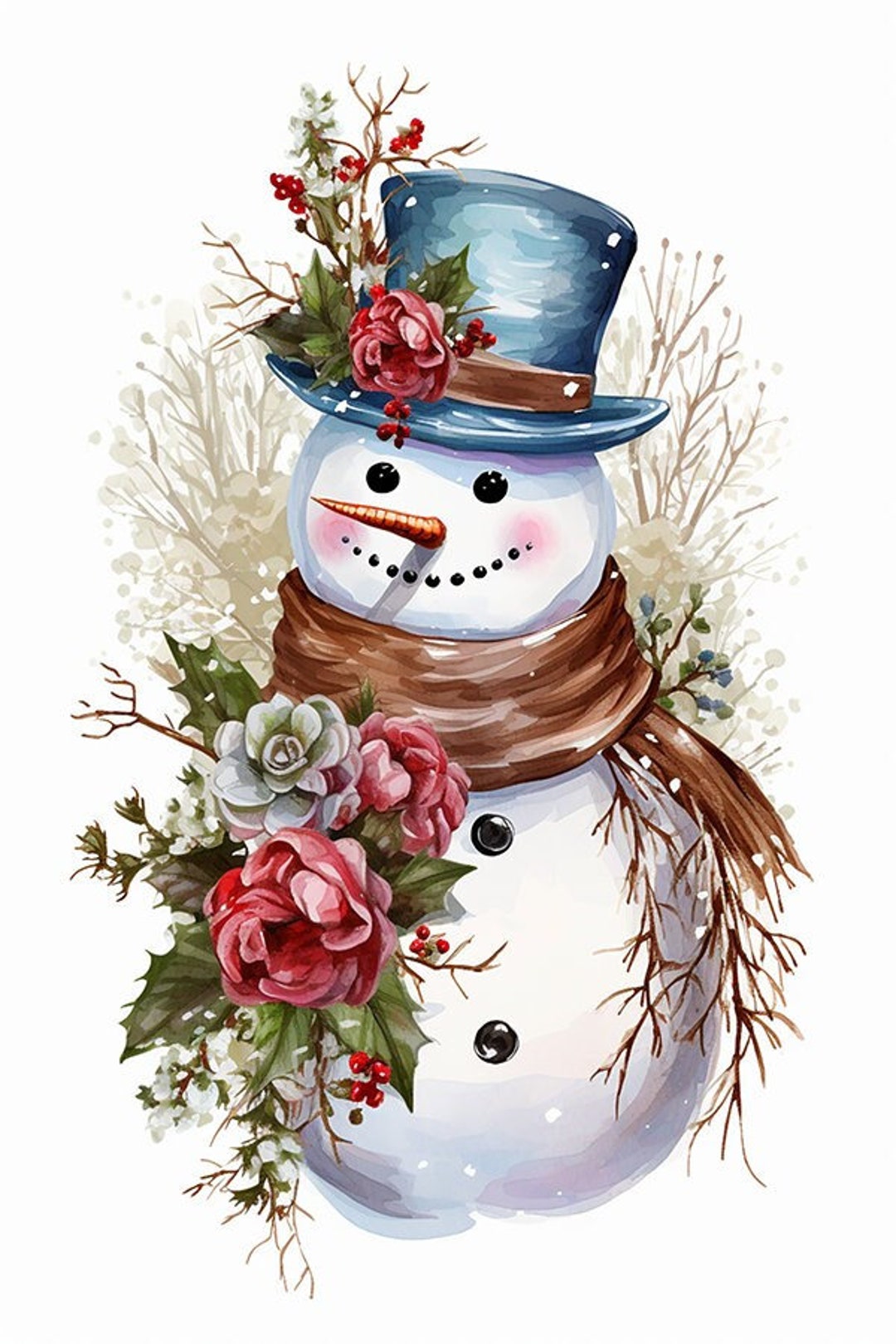 Christmas SNOWMAN Clipart Bundle 1 | 300 Dpi High Quality | Commercial ...
