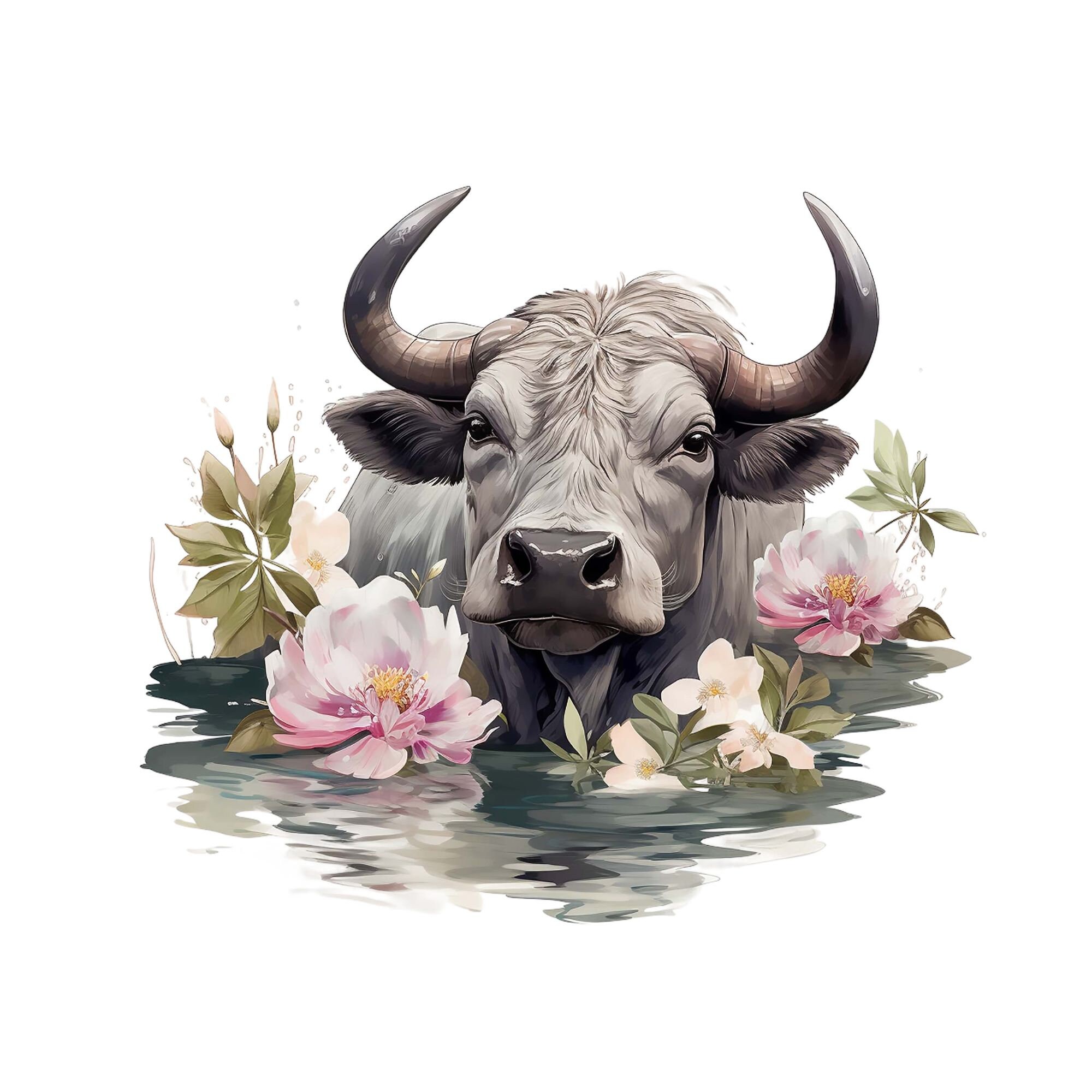 Transparent Background Water Buffalo Clipart Bundle 10 - Etsy