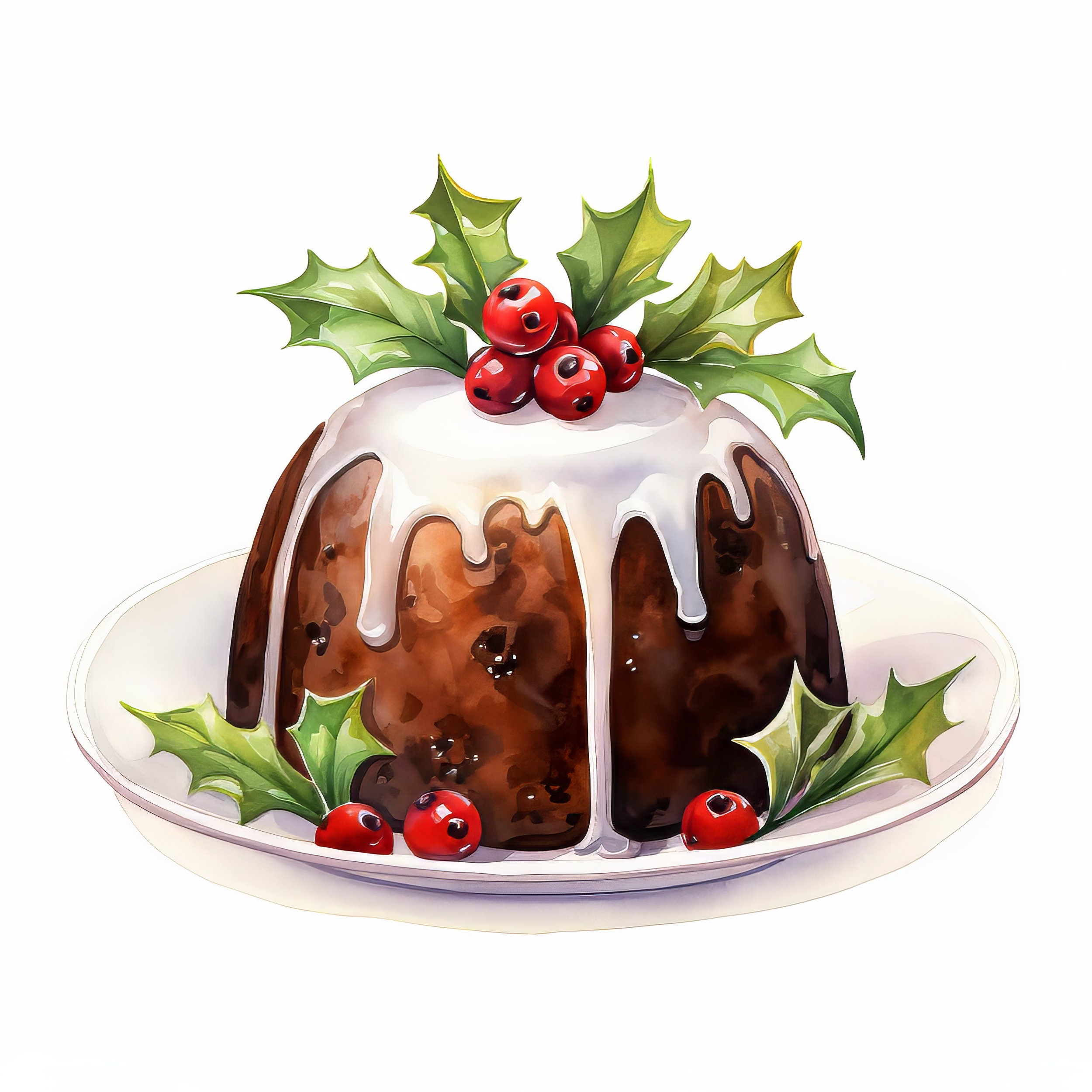 Christmas PUDDING Clipart Bundle 2 300 Dpi High Quality Commercial Use ...