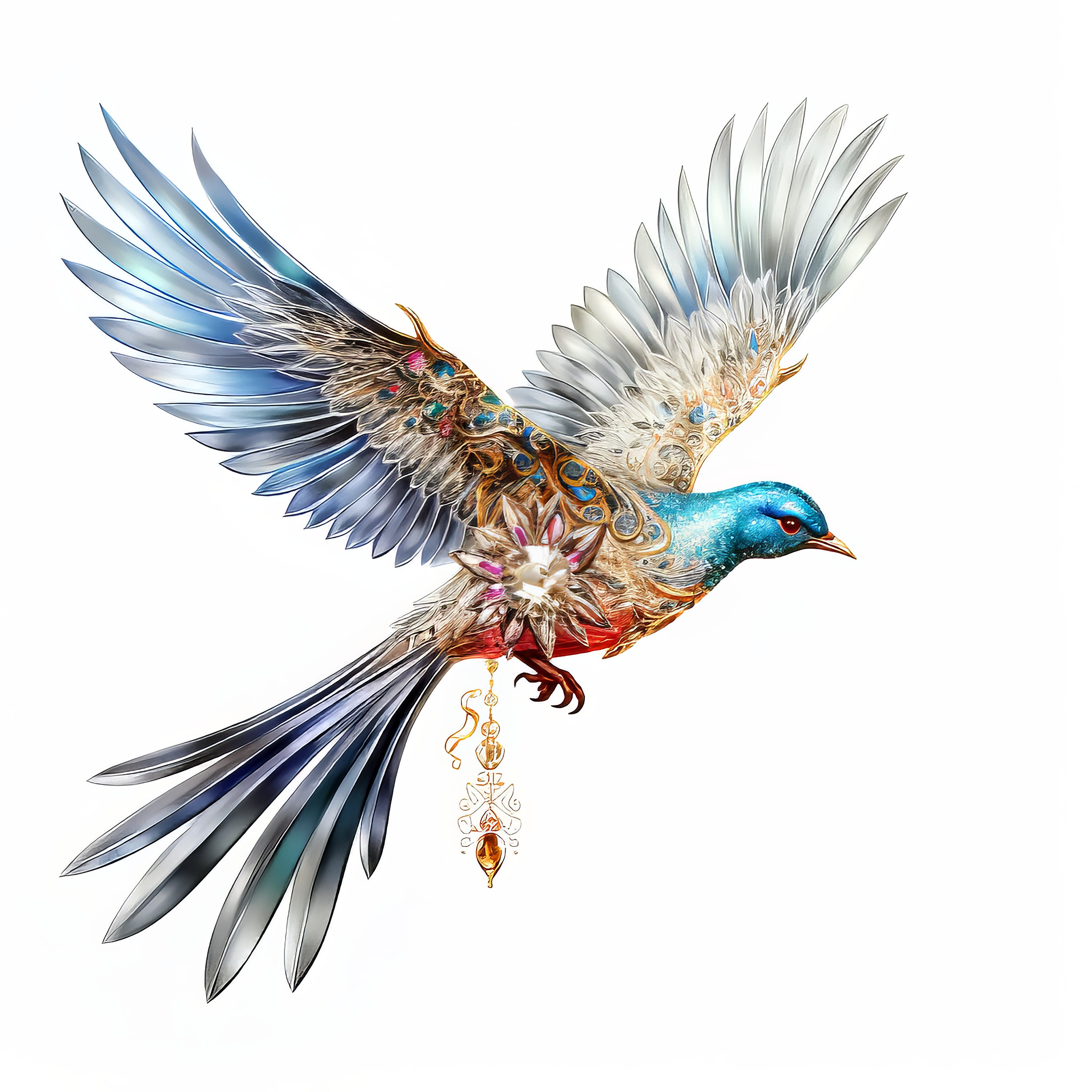Crystal Flying Birds Clipart Bundle 300 Dpi High Quality Commercial Use ...