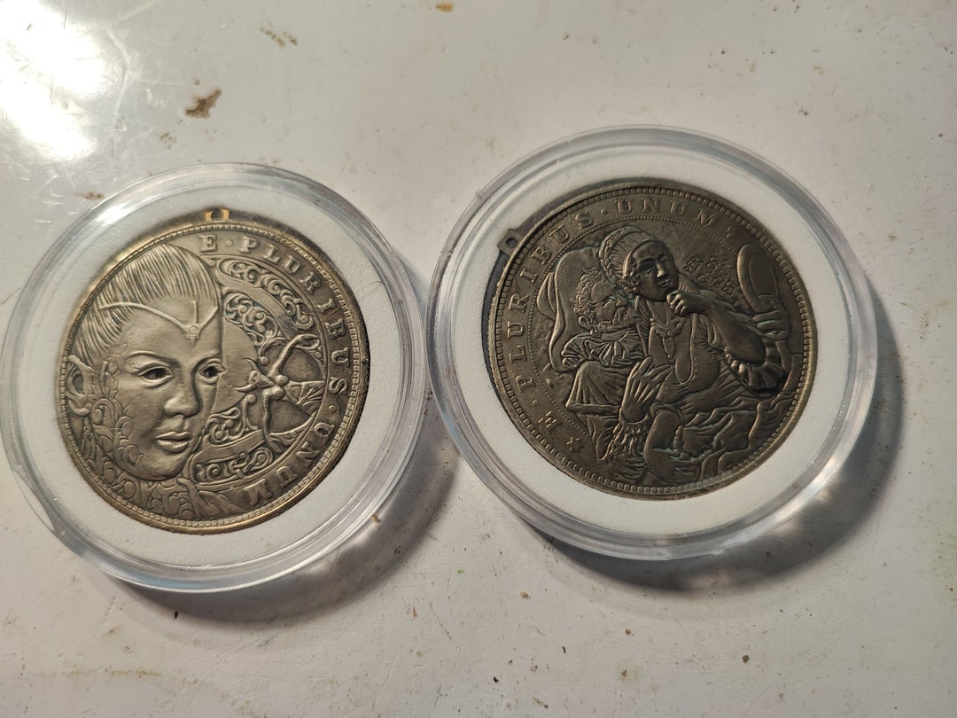 2 X Movable Mechanism Coin USA Hobo Nickel Morgan U.S Dollar - Etsy