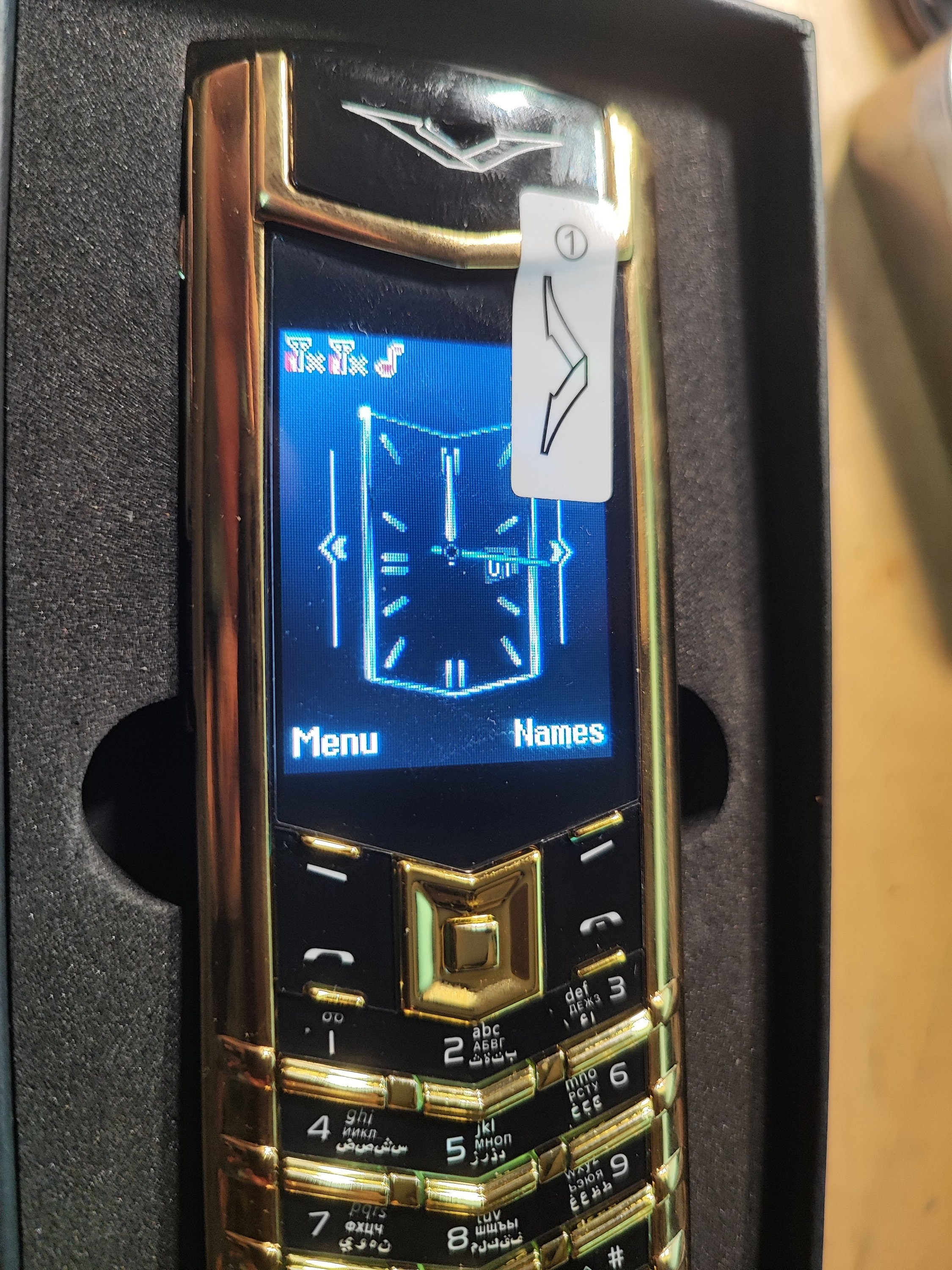 Vertu Gold Mobile Phone Luxury New in Box Heavy Double Sim Card ...