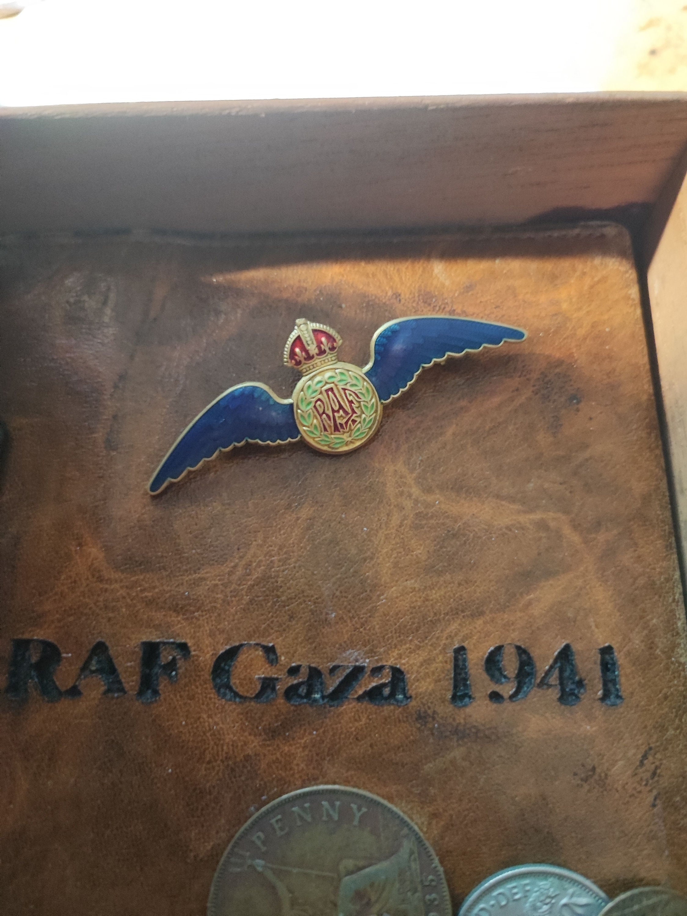 WW2 British RAF Gaza Palestine 1941 Two Wallets in Metal Box - Etsy ...