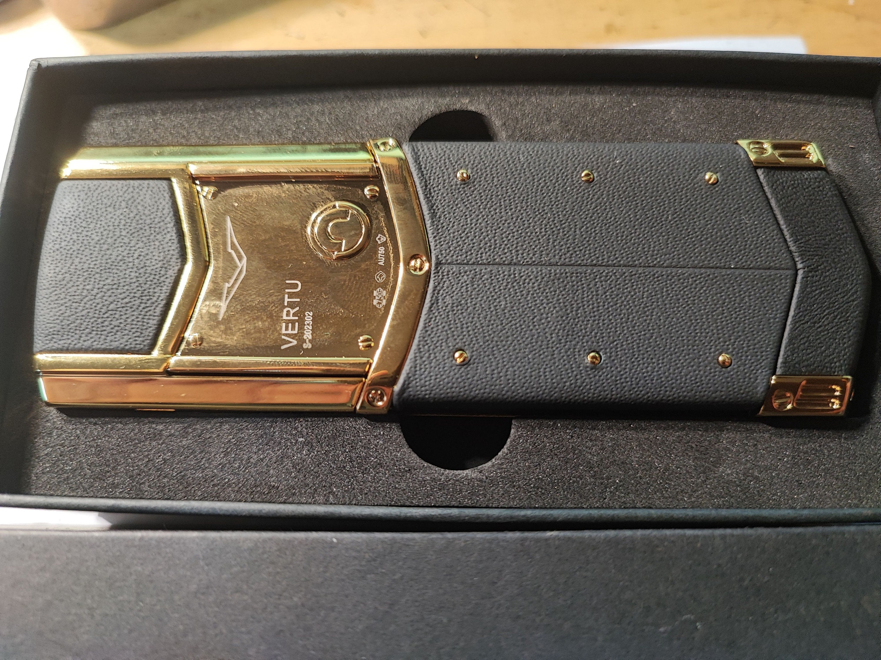 Vertu Gold Mobile Phone Luxury New in Box Heavy Double Sim Card ...
