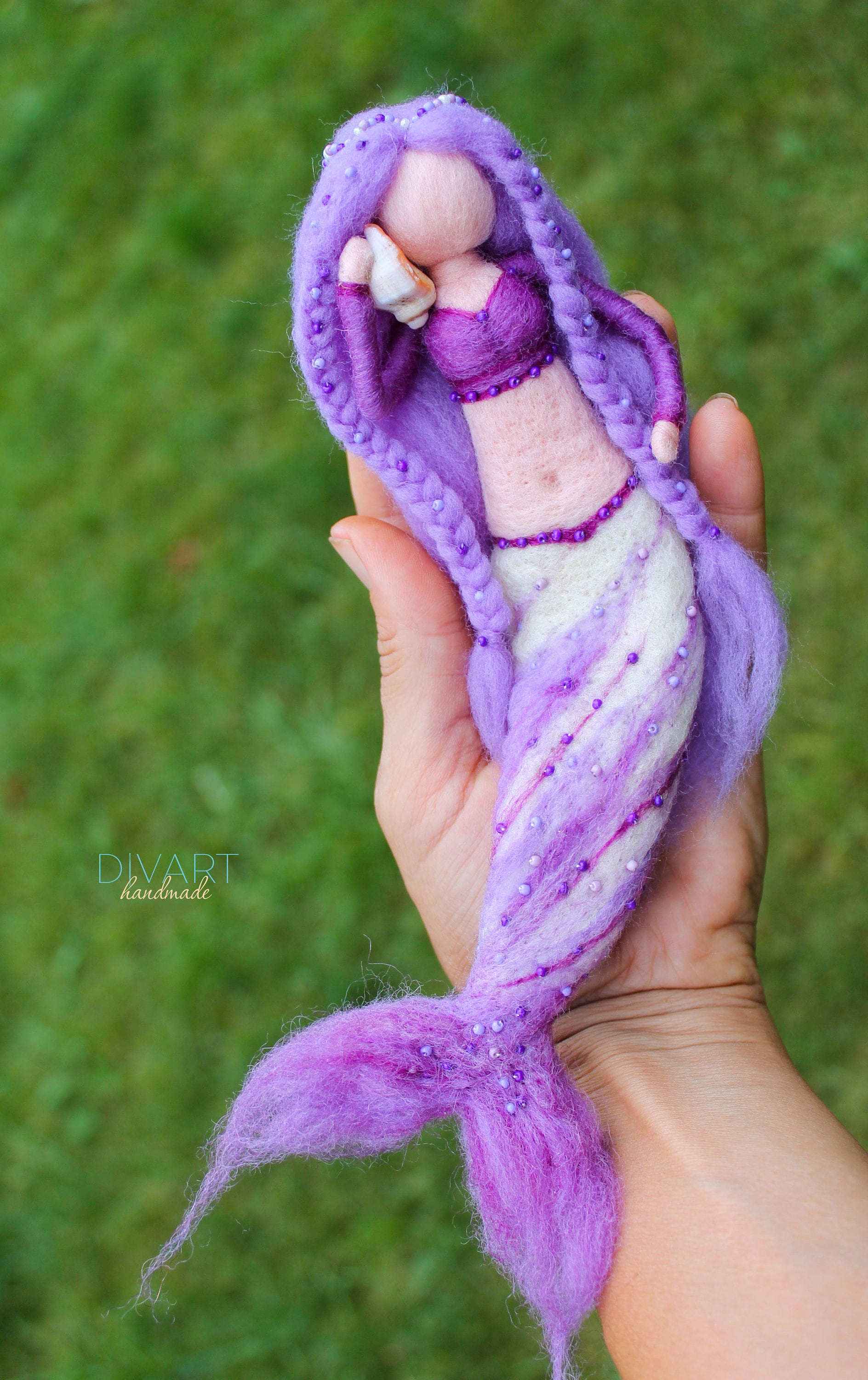 Needle Felted Mermaid Wool Mermaid naiad Needle Felted Art - Etsy