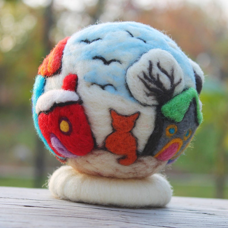 Needle Felted Balls - Etsy