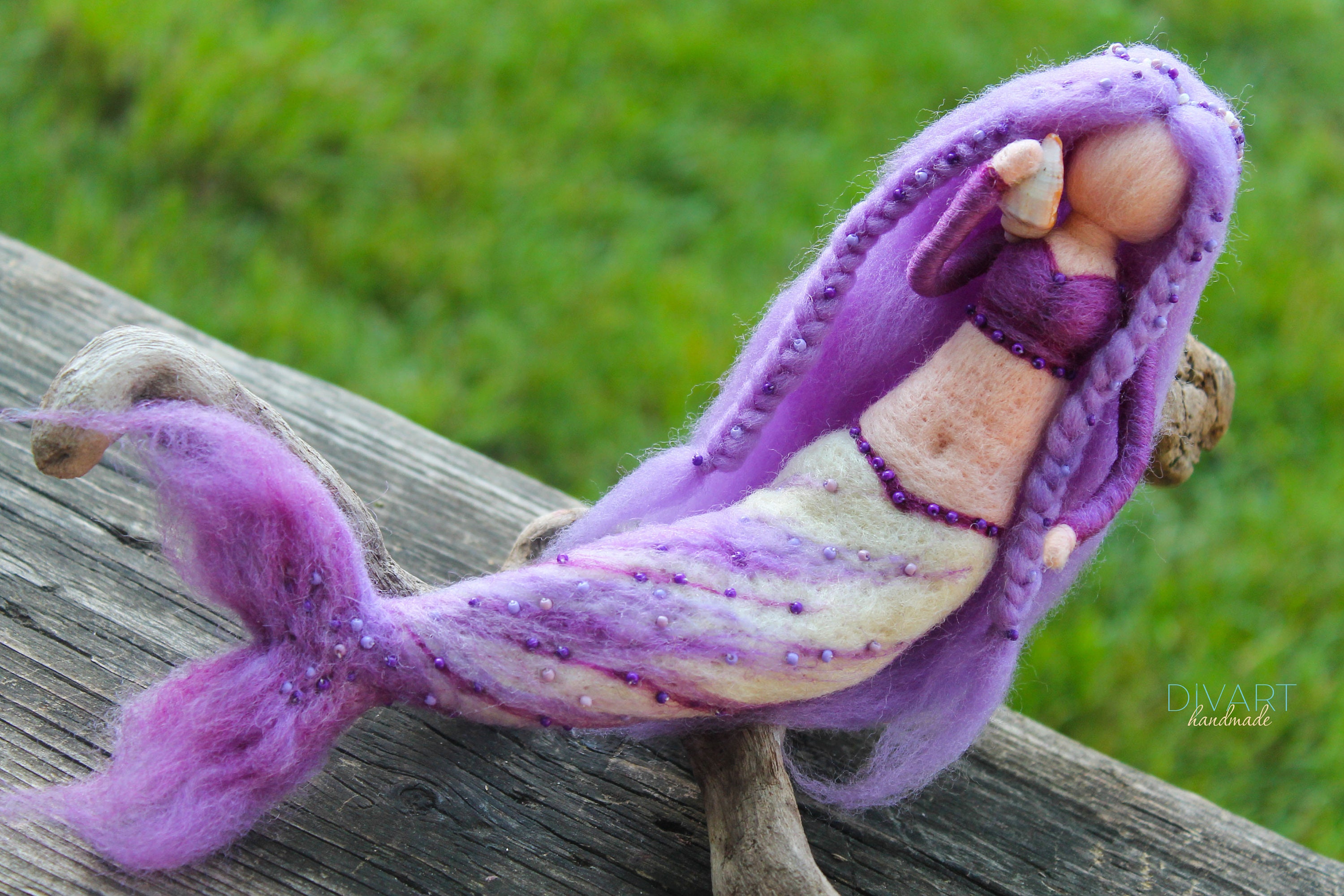 Needle Felted Mermaid Wool Mermaid naiad Needle Felted Art - Etsy