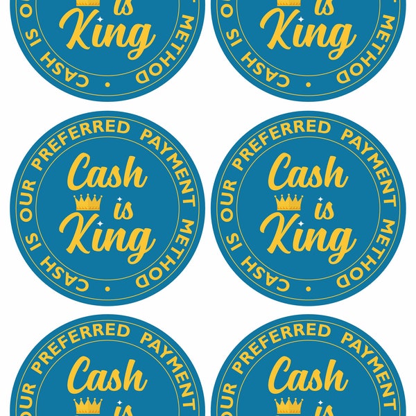 Cash is King Stickers - Etsy