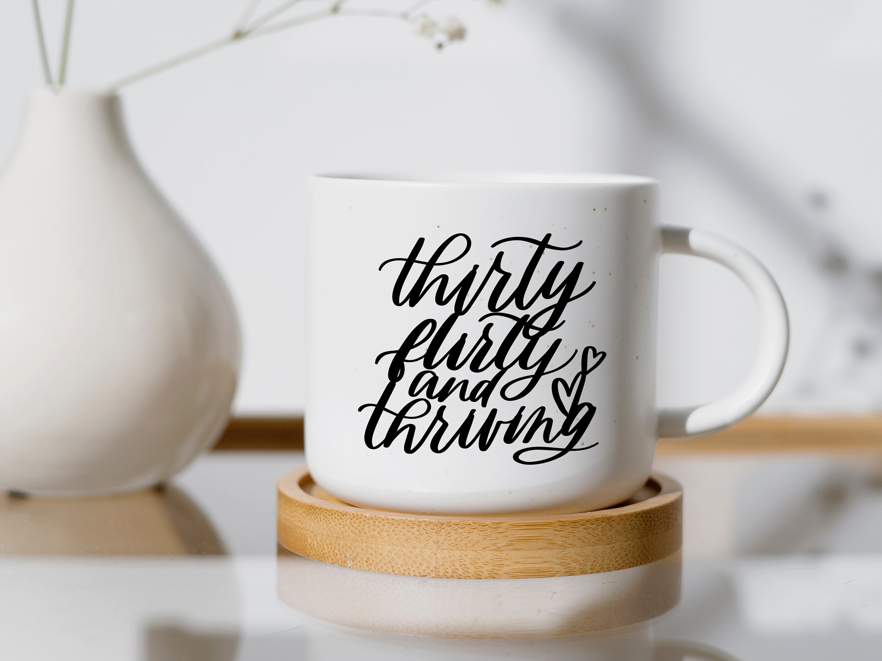 Thirty Flirty and Thriving SVG, Hand Lettered PNG, 30th Birthday ...