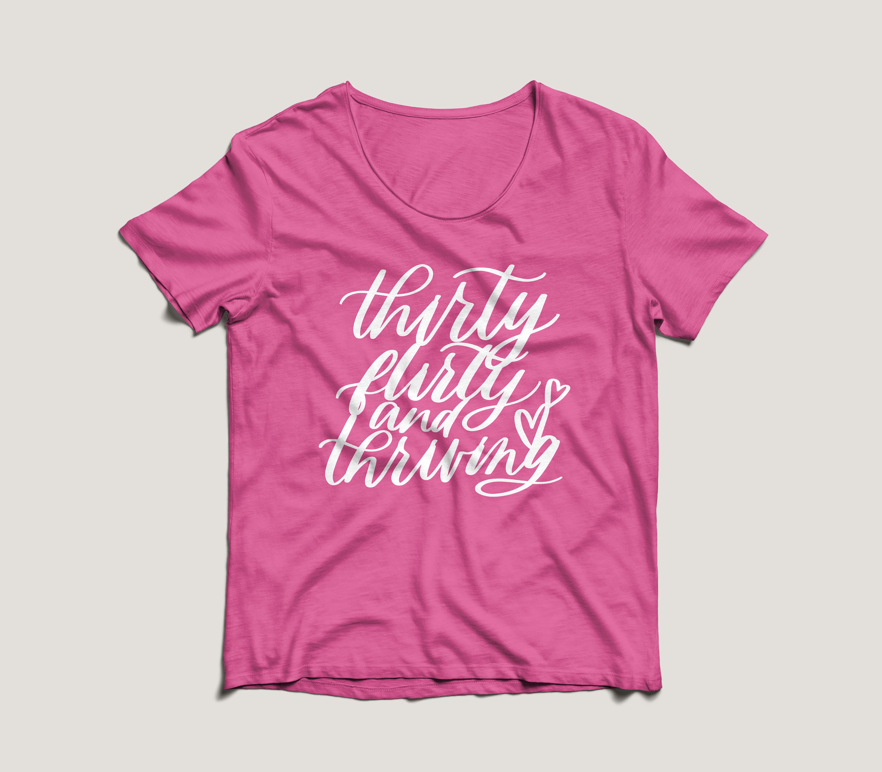 Thirty Flirty and Thriving SVG, Hand Lettered PNG, 30th Birthday ...