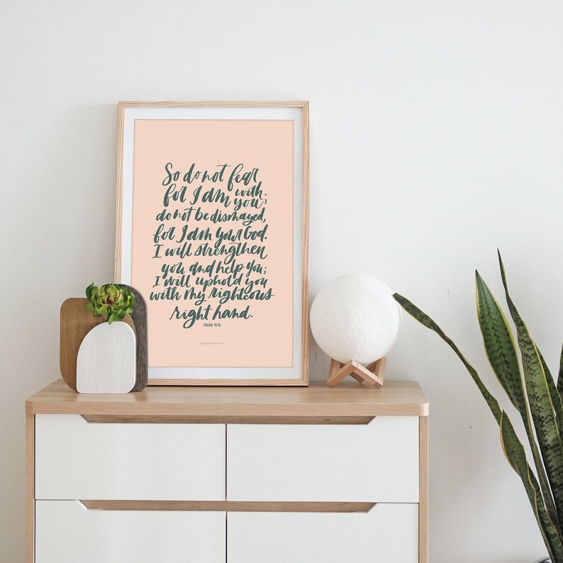 So Do Not Fear for I Am With You Handwritten Poster - Etsy