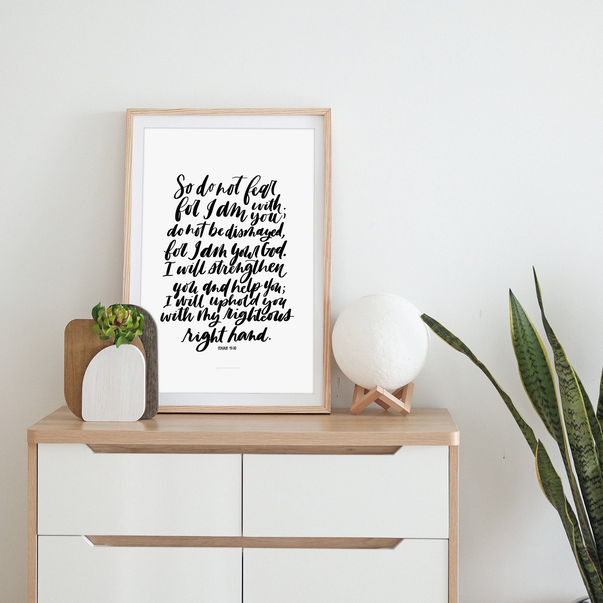 So Do Not Fear for I Am With You, Handwritten Poster, Printable Wall ...