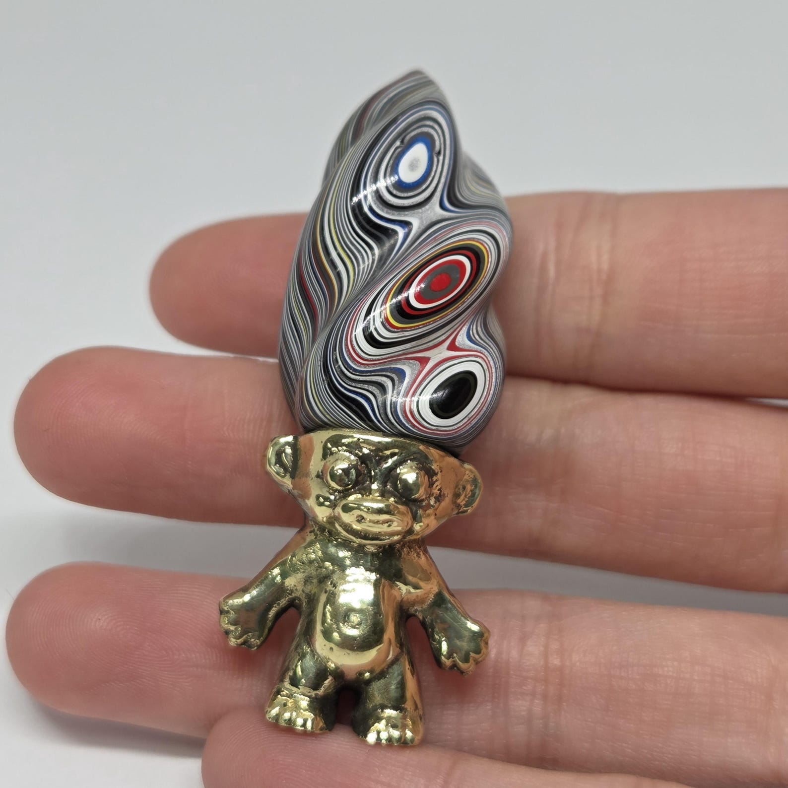 Brass Mini Troll Figure With Jeep Wrangler Fordite (jeepite) - Etsy