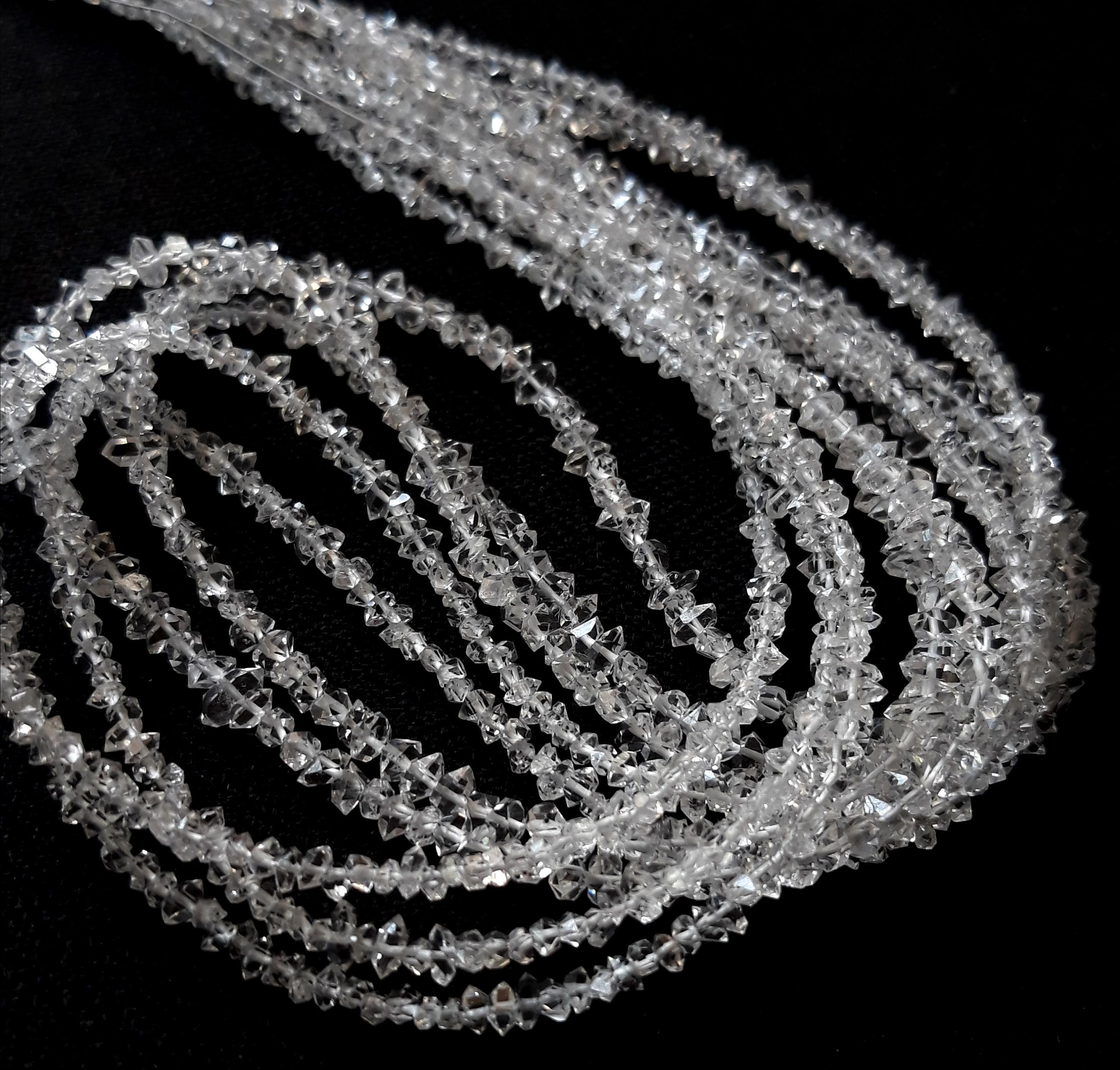 Brand New Amazing HERKIMER Diamond Quartz Beads,herkimer Rough Stone,3 ...