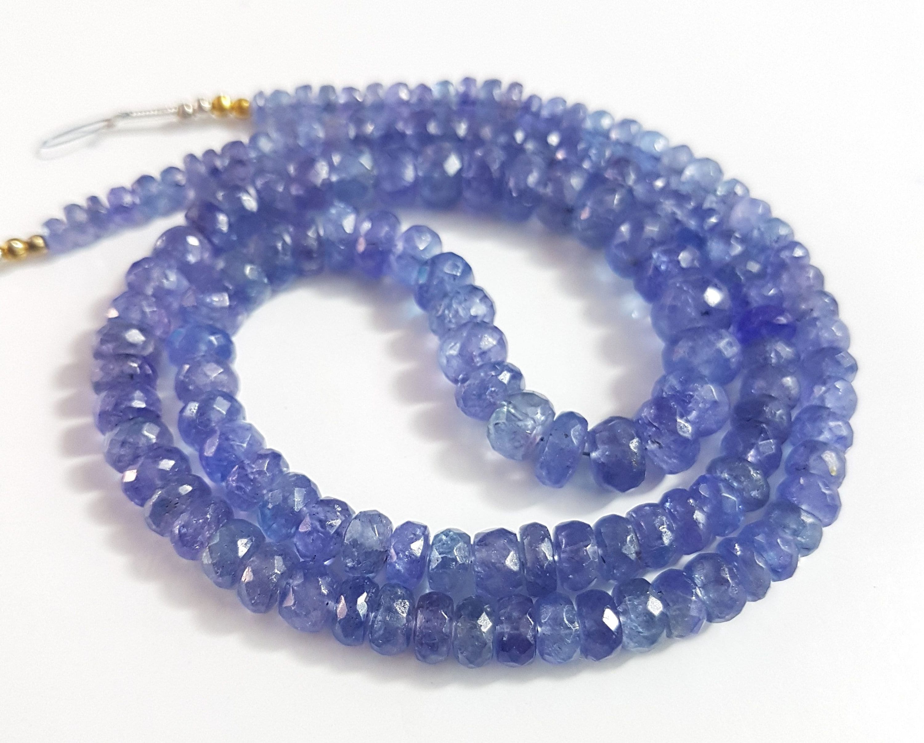 AAATanzanite gemstone beads TANZANITE faceted roundels | Etsy