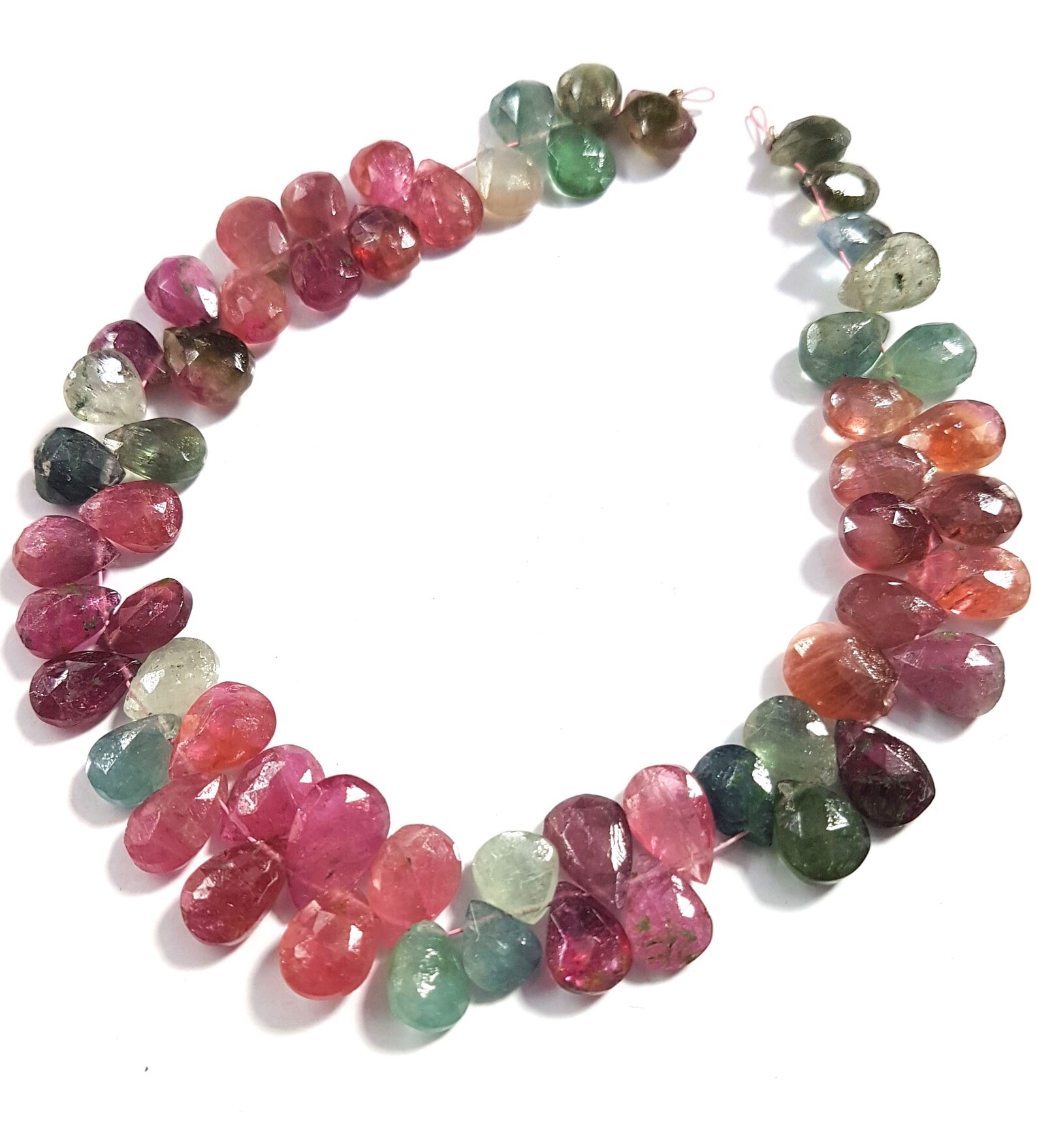 Natural Multi TOURMALINE Gemstone Faceted Pear Shaped Beads,loose Beads ...