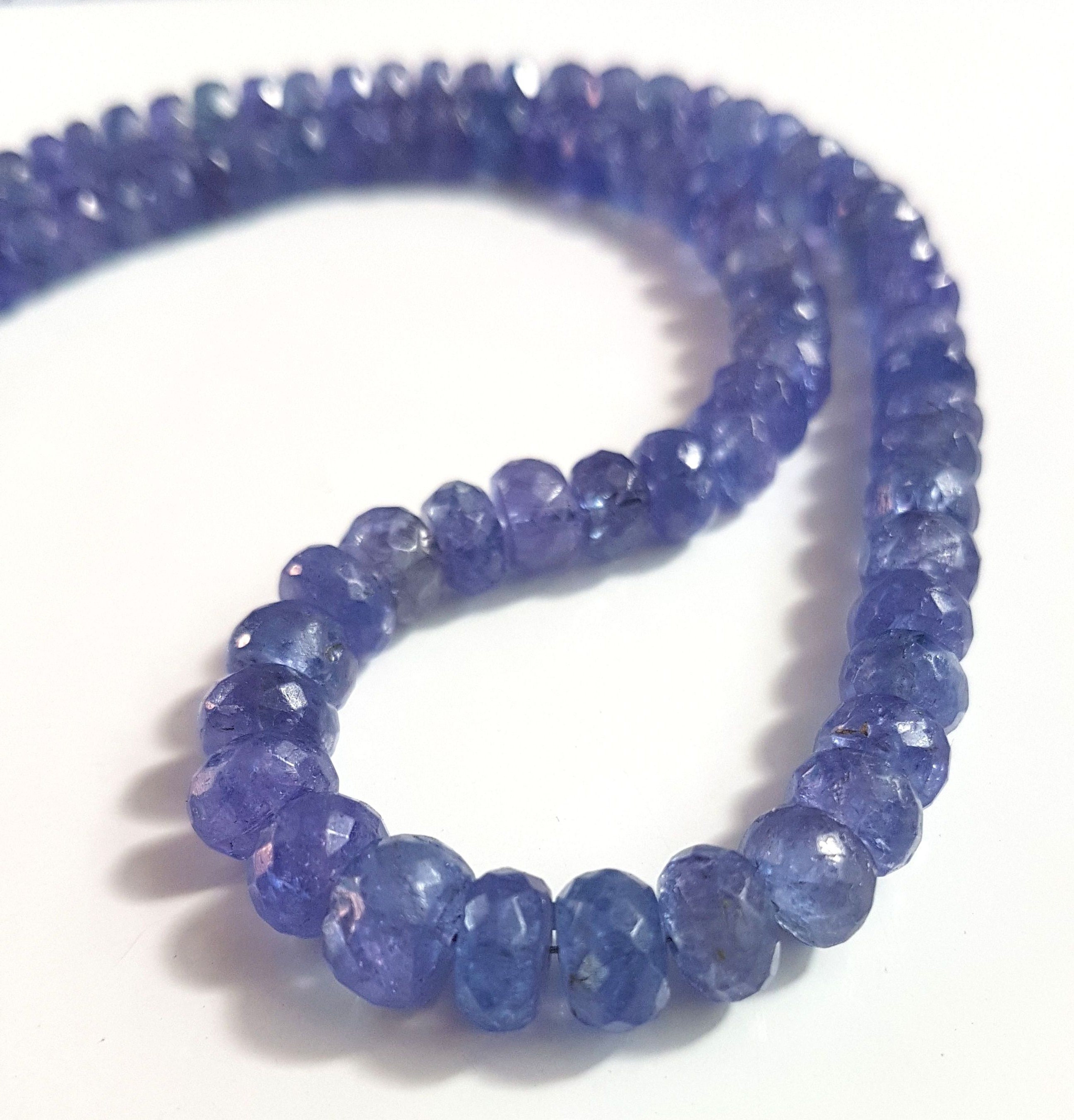 AAATanzanite gemstone beads TANZANITE faceted roundels | Etsy