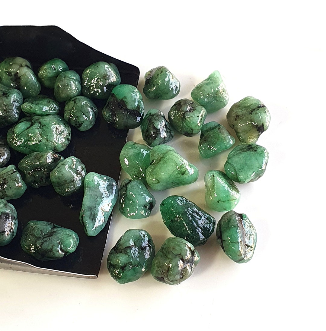 20 Pieces Natural EMERALD Gemstone Rough EMERALD Rough for - Etsy