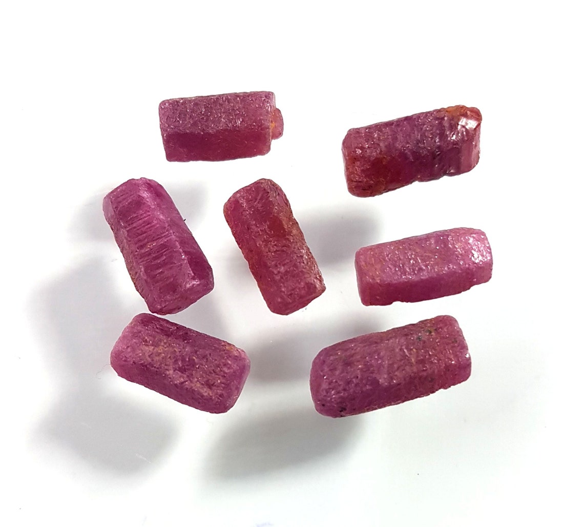 Natural RUBY Raw Rough Stone Ruby Sticks Loose Beads Loose | Etsy