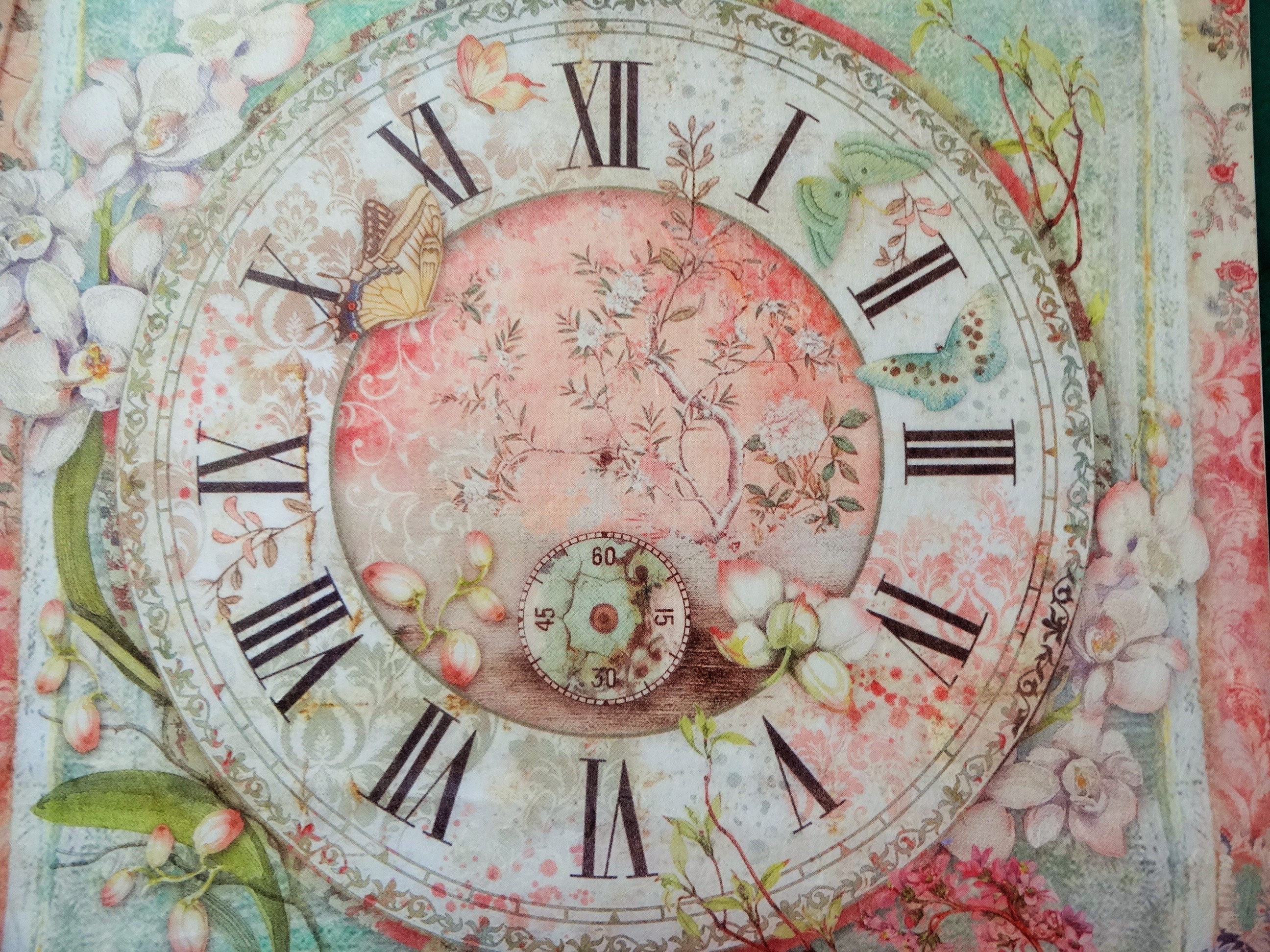 Clock Face Decoupage Rice Paper - Etsy