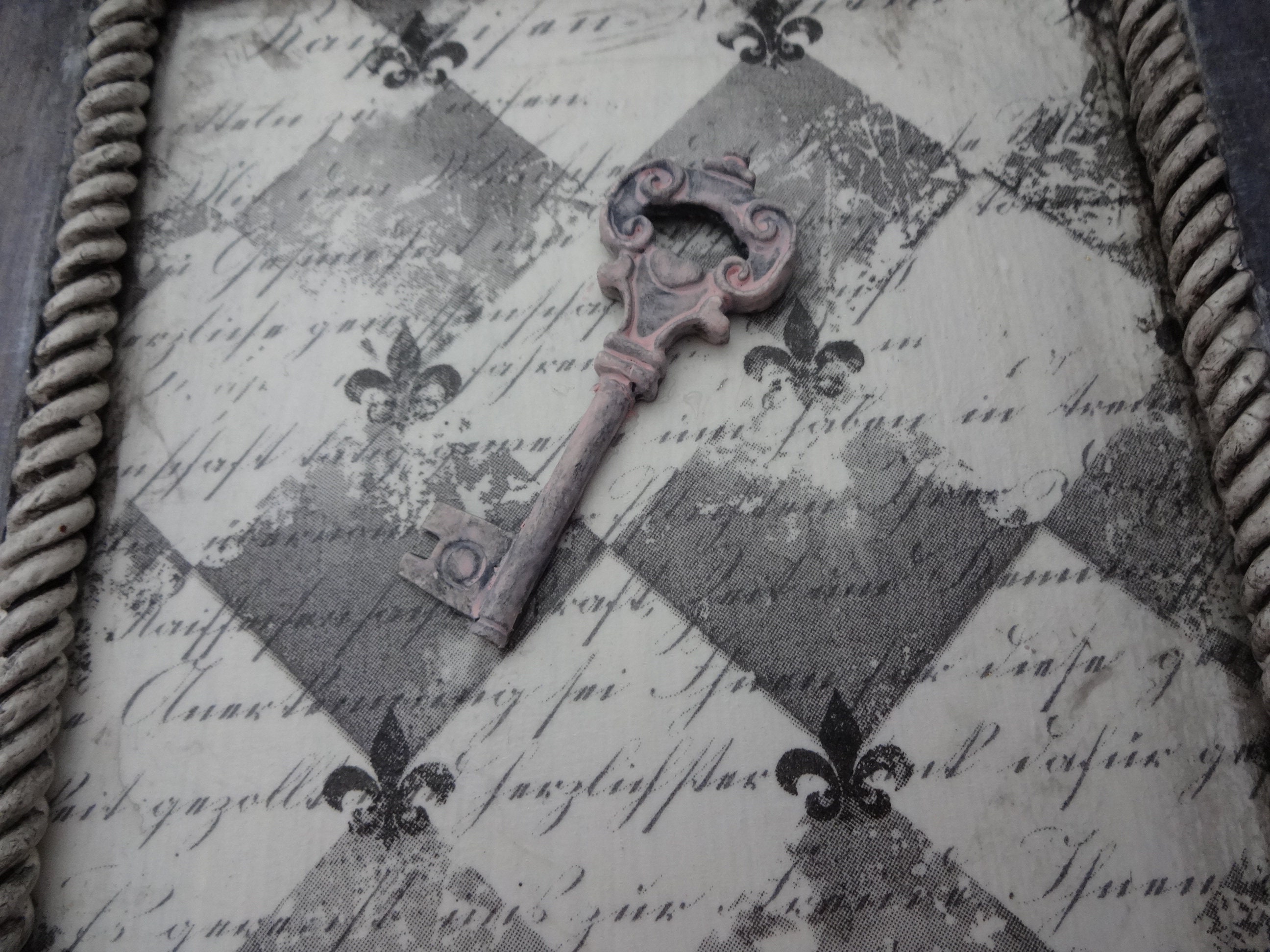 Shabby Chic Decoupage Key Cabinet - Etsy