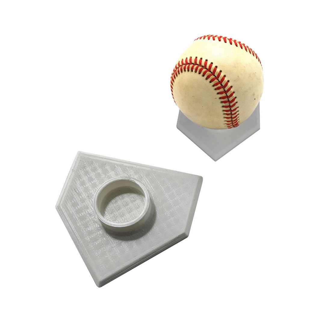 Baseball Display Stand, Home Plate, Mount, Holder, Trophy, White, NEW ...