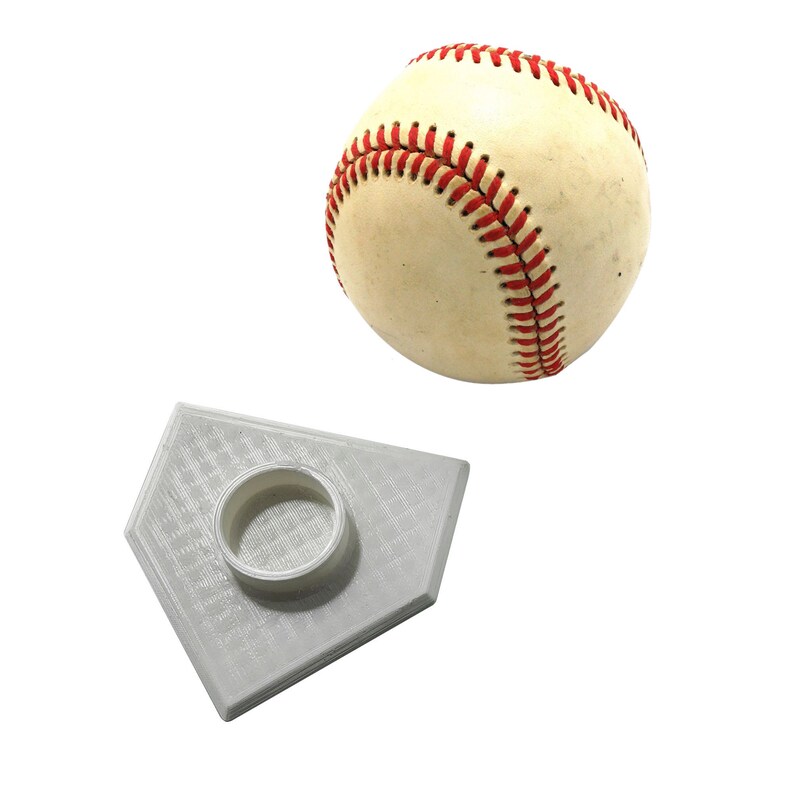 Baseball Display Stand, Home Plate, Mount, Holder, Trophy, White, NEW ...