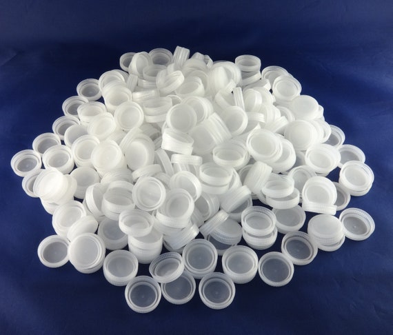 300 Clean White Plastic Water Bottle Caps Tops Crafts School | Etsy