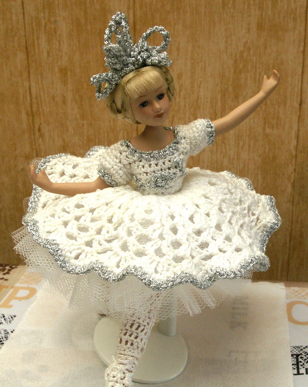 Porcelain Ballerina Doll With Hand-crocheted Dress - Etsy