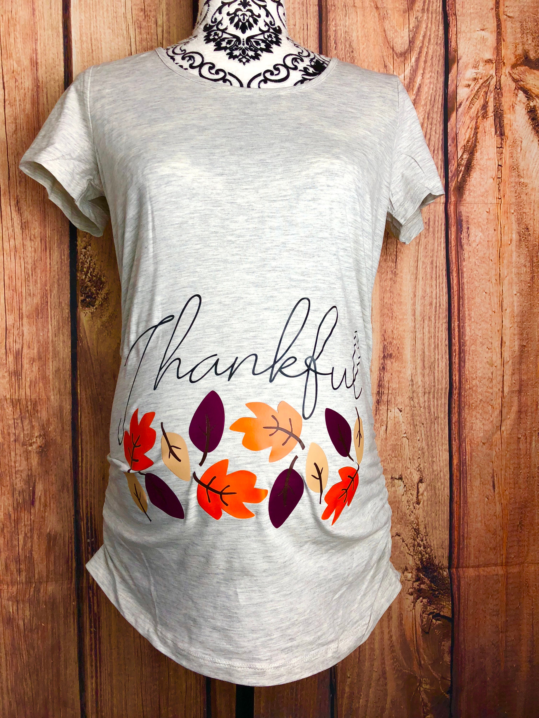 Thankful Maternity Shirt Thanksgiving Maternity Shirt Holiday | Etsy
