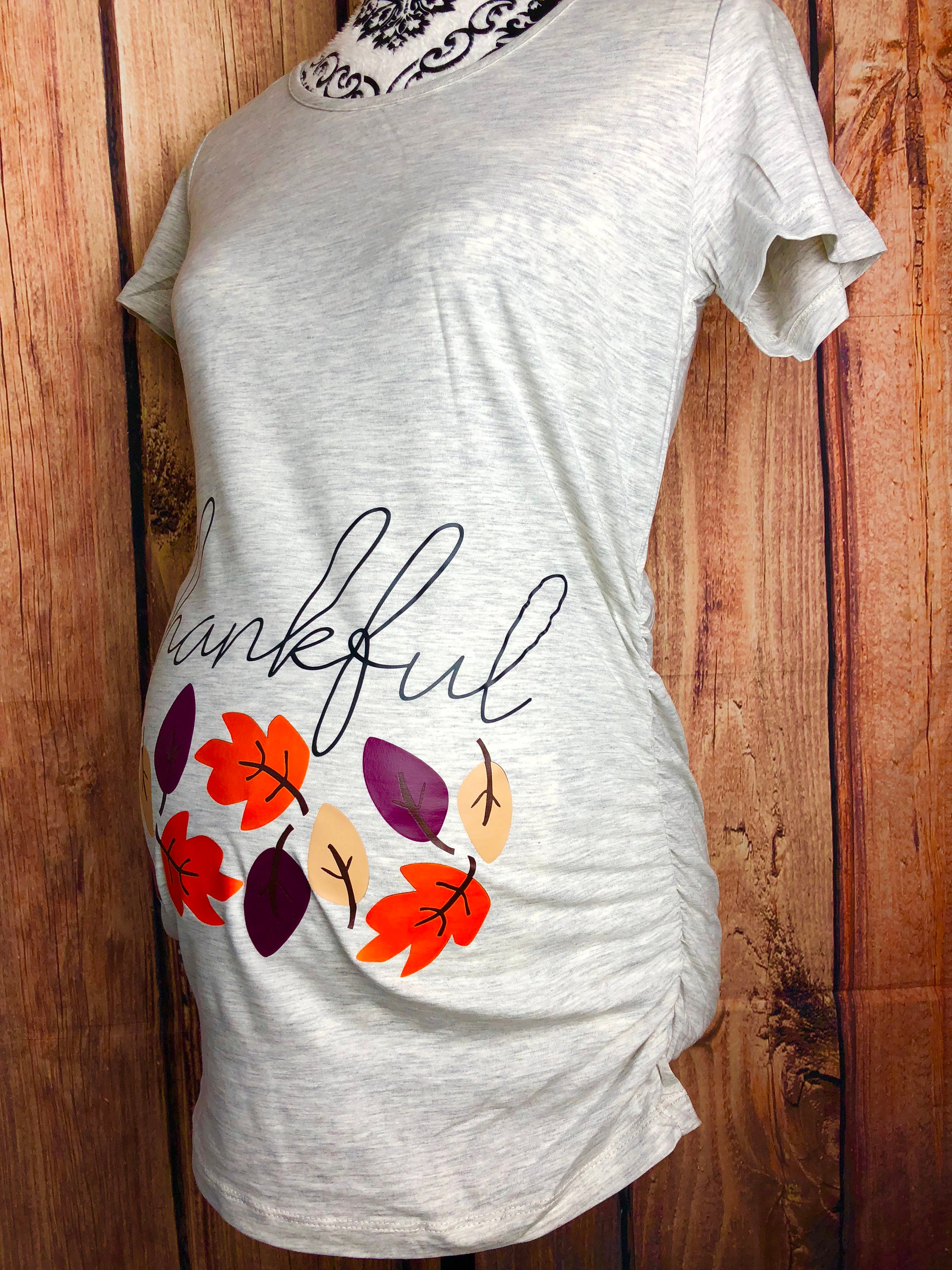 Thankful Maternity Shirt Thanksgiving Maternity Shirt Holiday | Etsy