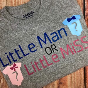 Little Man or Little Miss Couples Gender Reveal Shirt Little - Etsy
