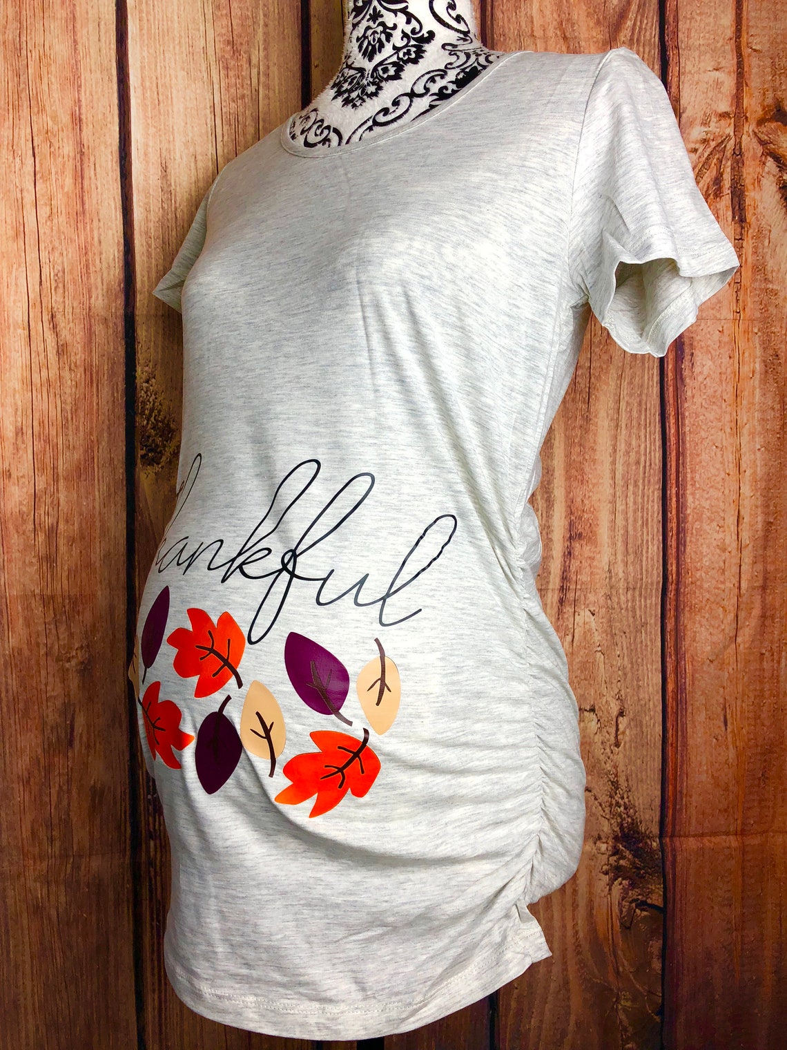 Thankful Maternity Shirt Thanksgiving Maternity Shirt Holiday | Etsy