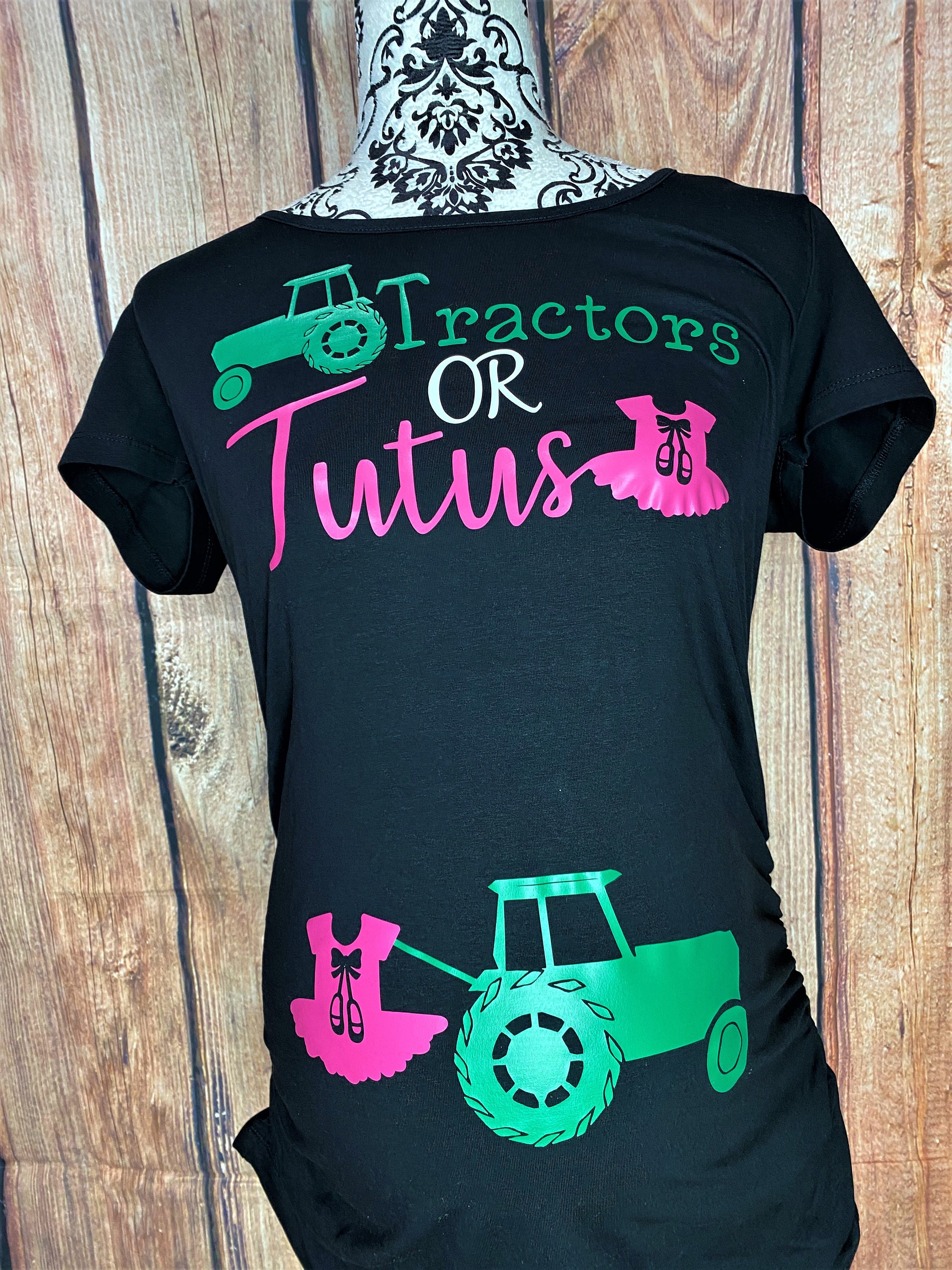 Tractors Or Tutus Gender Reveal Shirts Couples Gender Reveal | Etsy