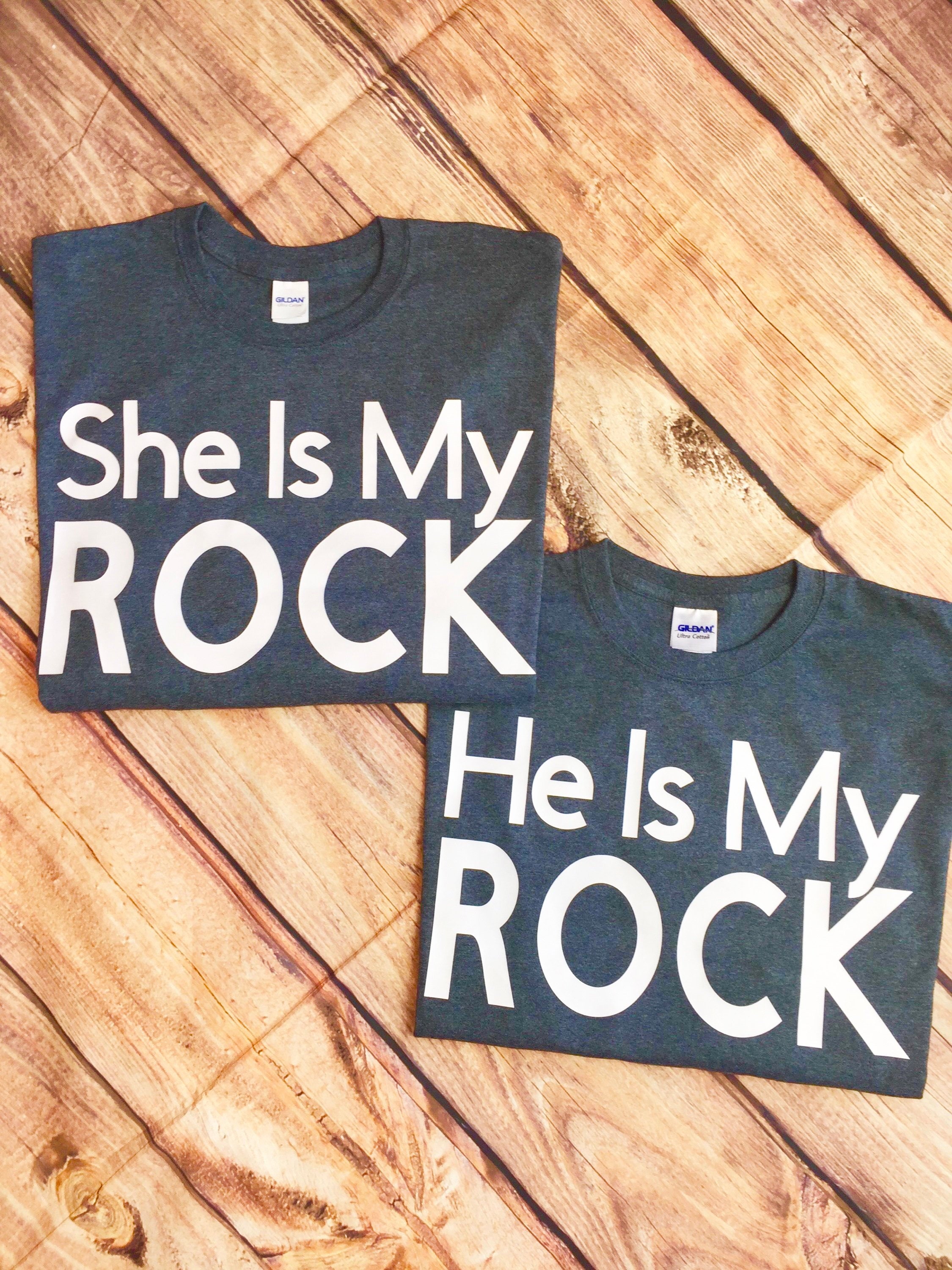 She Is My Rock He Is My Rock Shirts Couples Rock Shirts He Is | Etsy