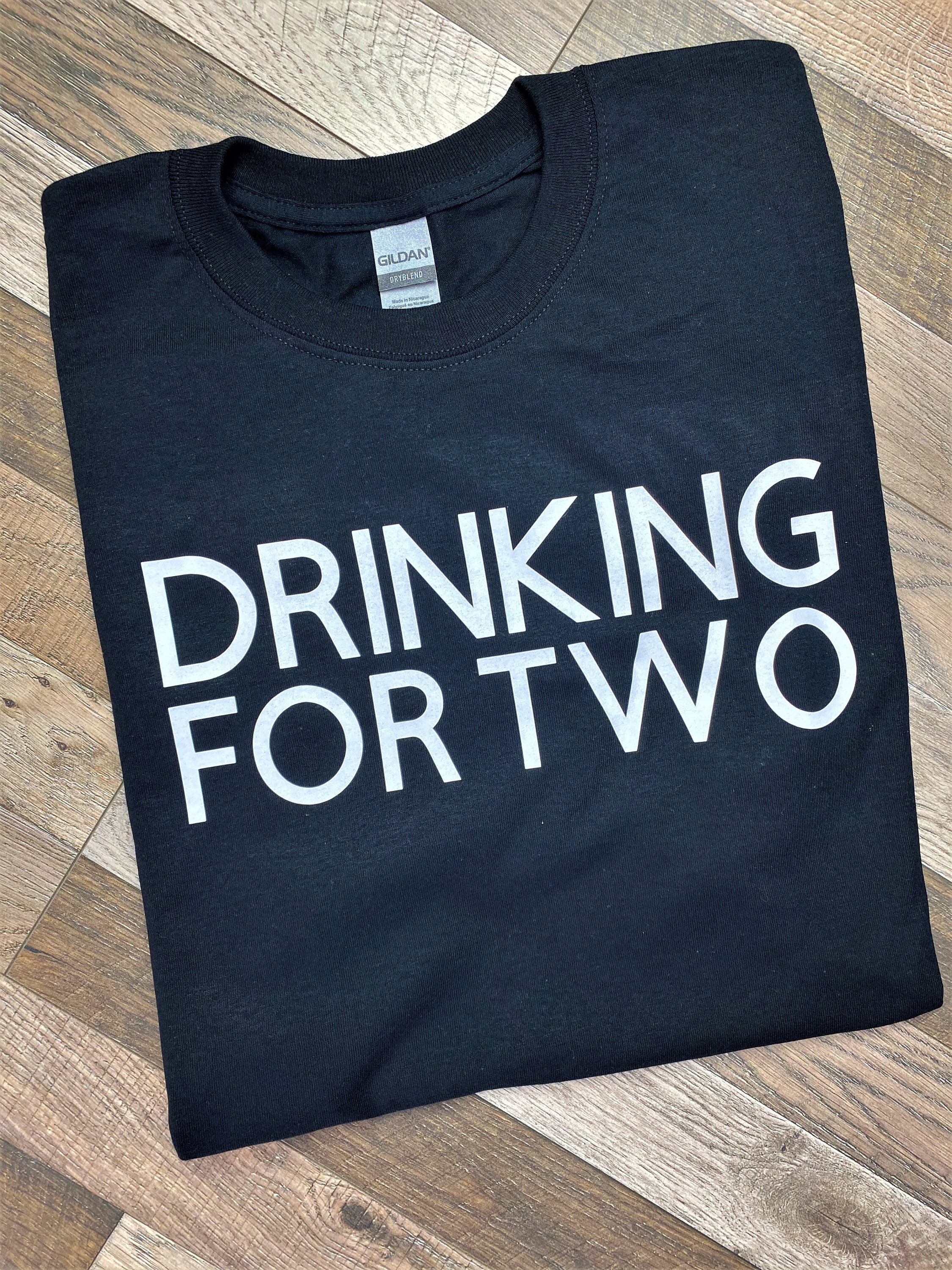 Eating For Two Drinking For Two Pregnancy Announcement Shirts | Etsy