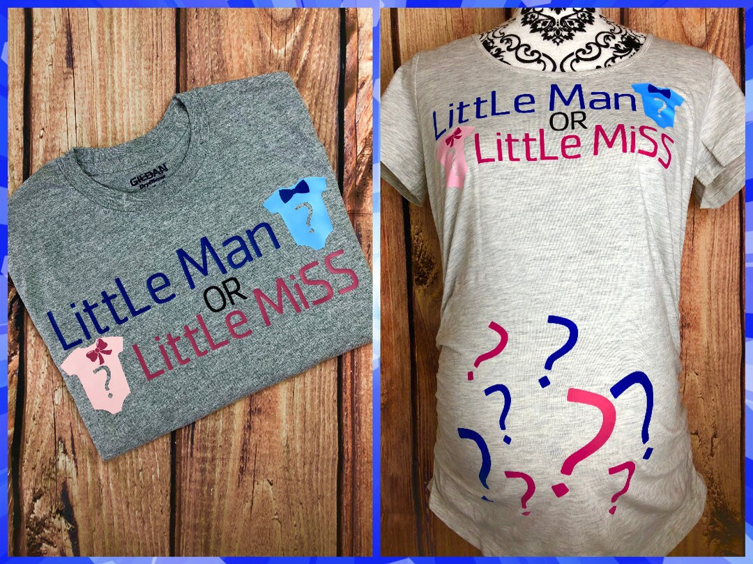 Little Man or Little Miss Couples Gender Reveal Shirt Little - Etsy