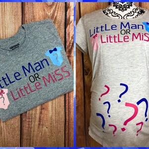Little Man or Little Miss Couples Gender Reveal Shirt Little - Etsy