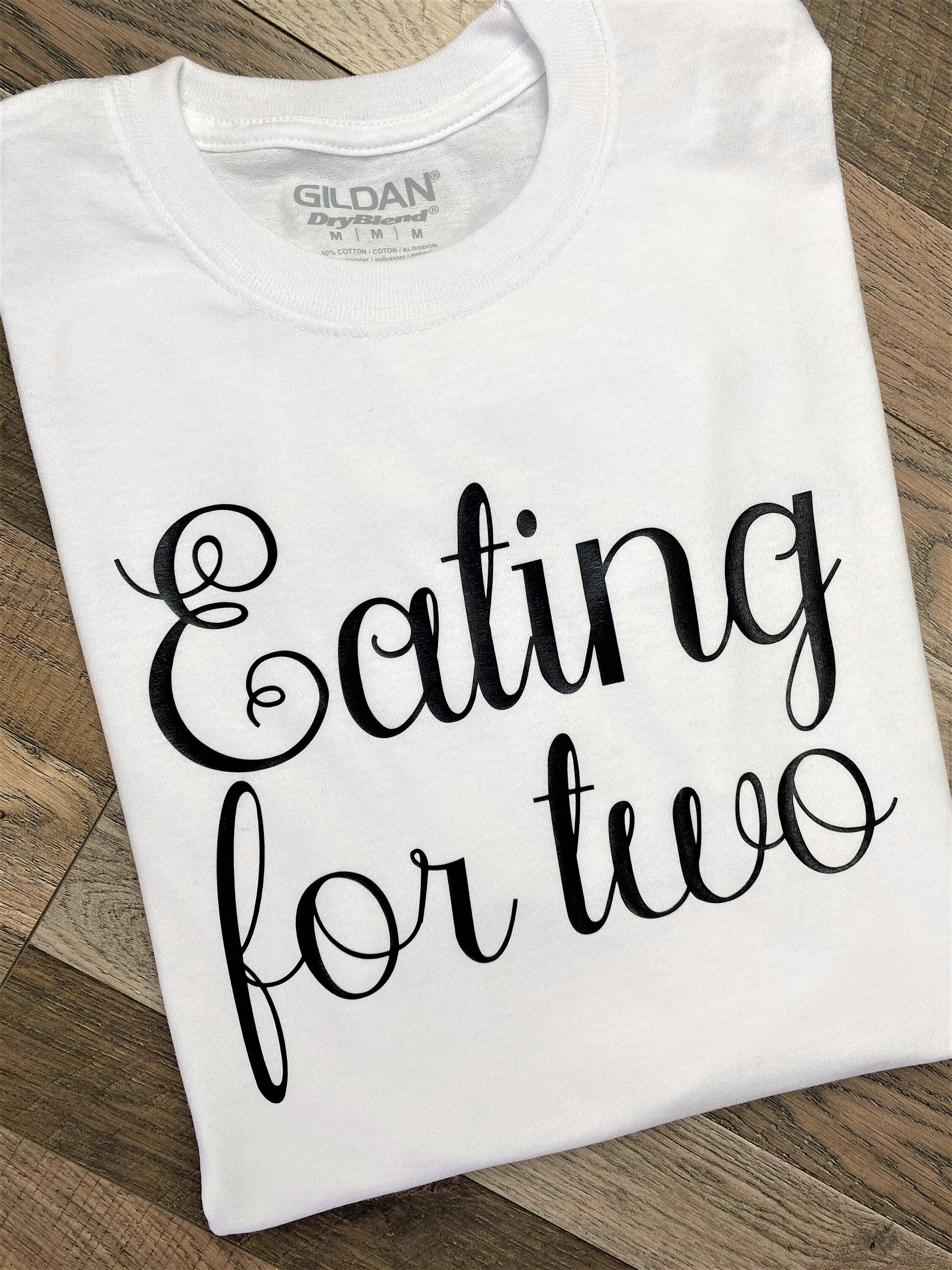 Eating For Two Drinking For Two Pregnancy Announcement Shirts | Etsy
