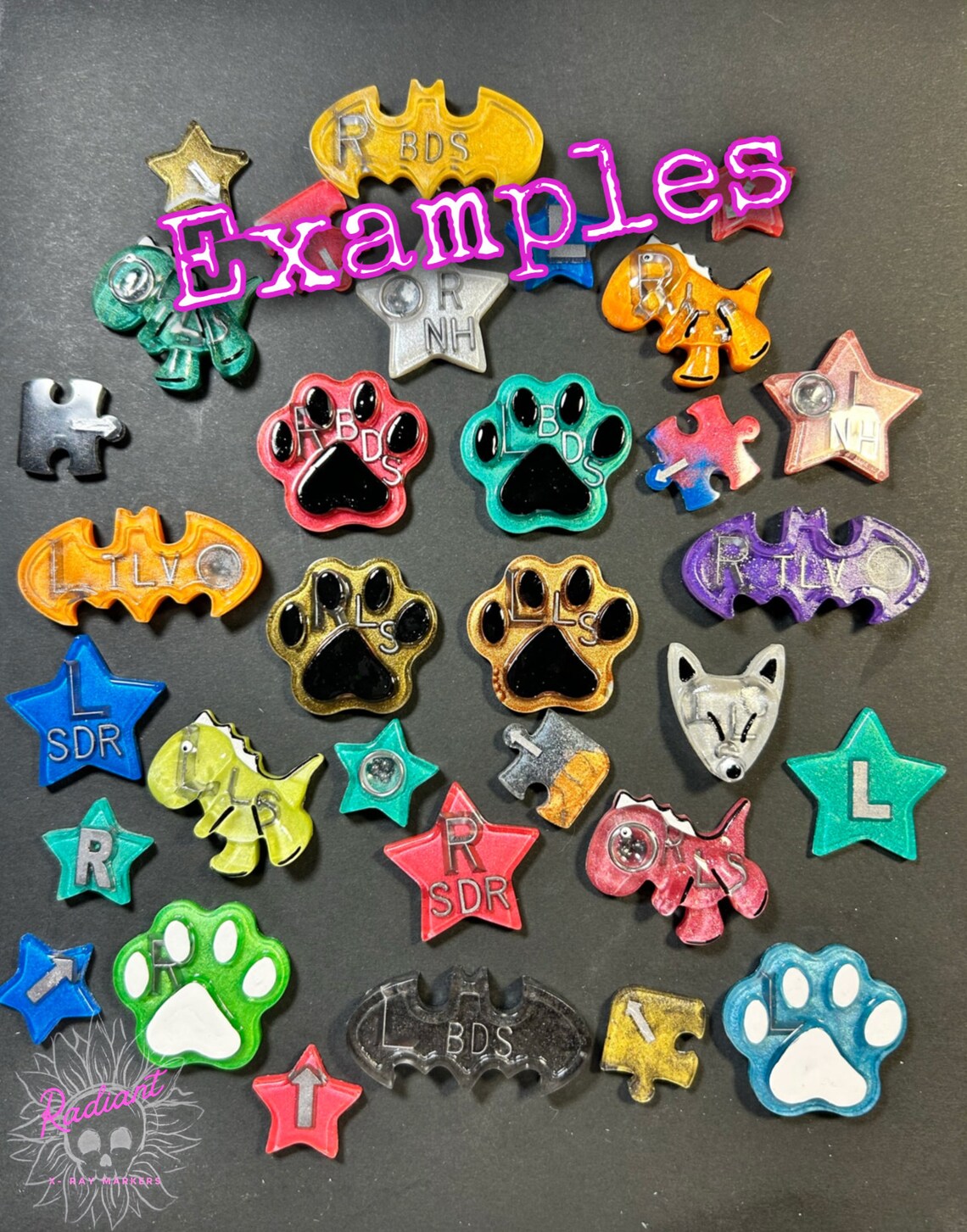 STAR X-ray Markers, Letters & Numbers Available! 2-3 Initials - Etsy