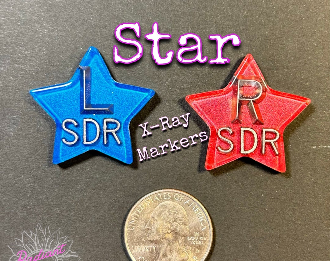 STAR X-ray Markers, Letters & Numbers Available! 2-3 Initials - Etsy