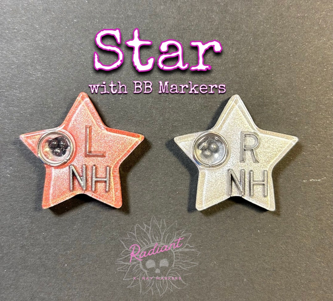 Star With BB Markers, X-ray Markers, Letters & Numbers Available! 2-3 ...