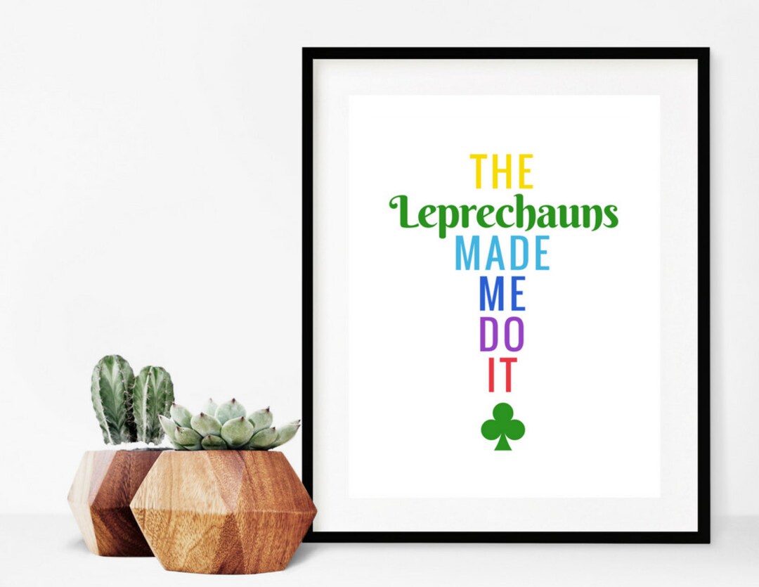 Saint Patrick's Day Print, St. Patrick's Day Decoration, Leprechaun ...