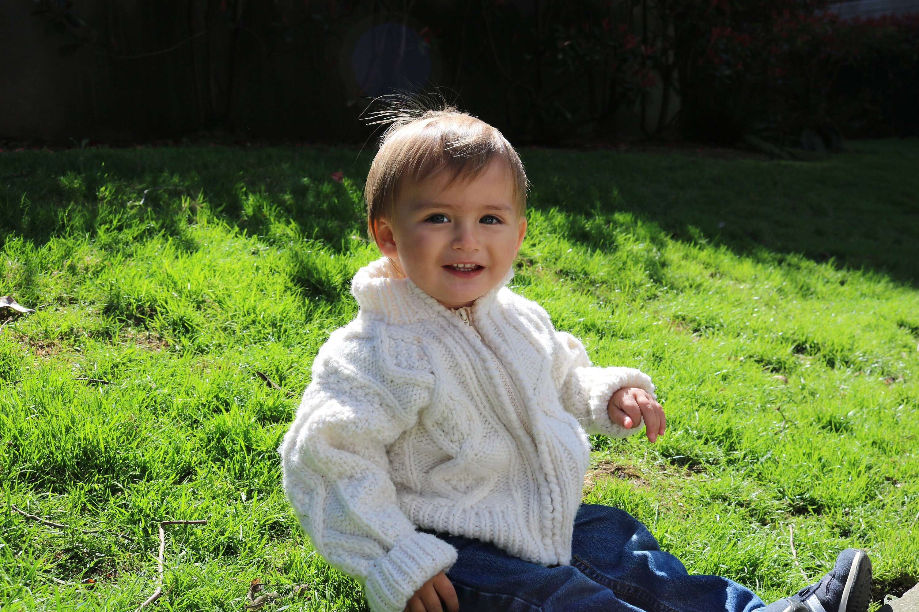 Pure Wool Sweater. Cozy Wool Handknit Toddler & Boy Cable Knit Sweater ...