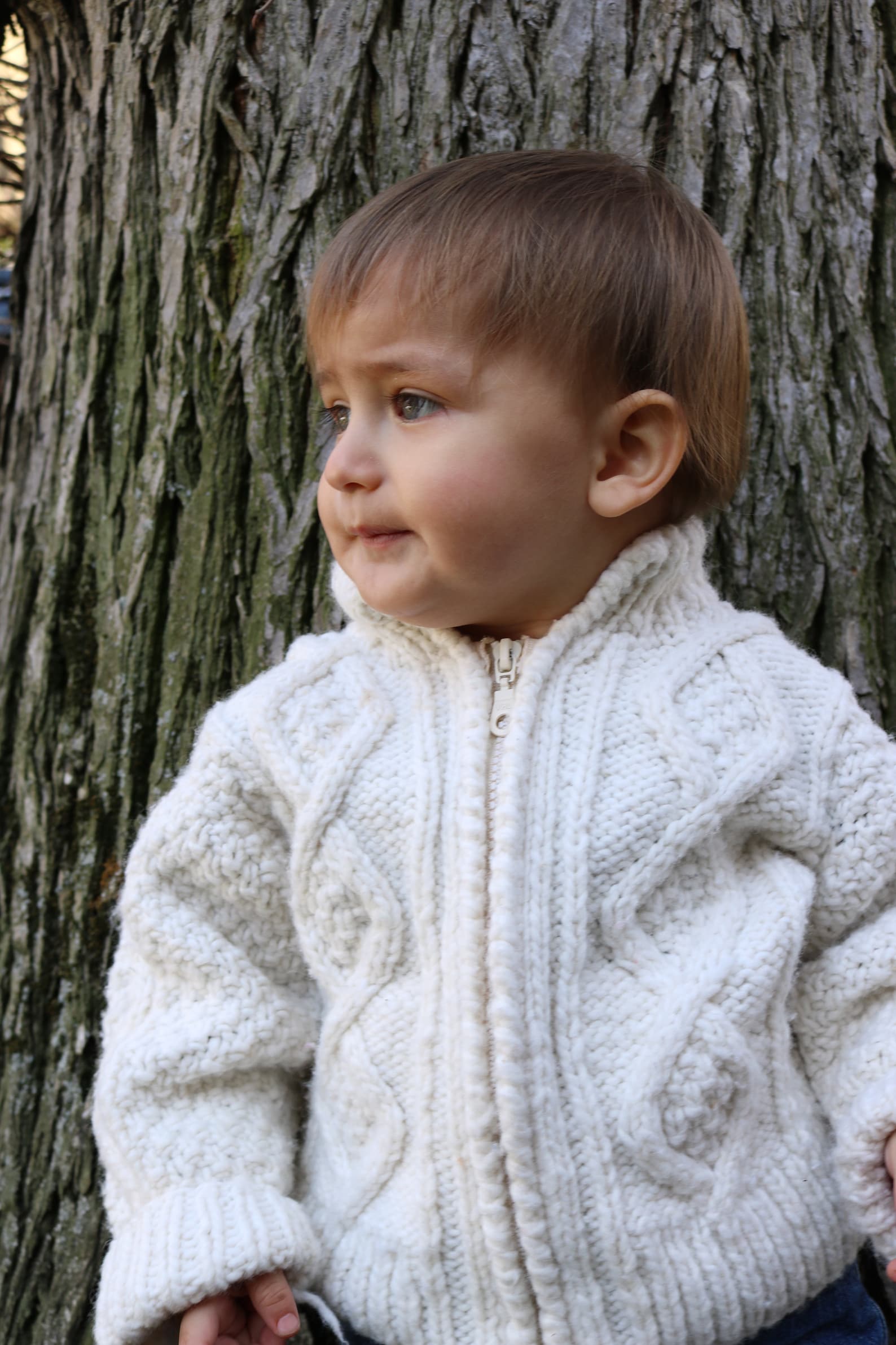 Pure Wool Sweater. Cozy Wool Handknit Toddler & Boy Cable Knit Sweater ...