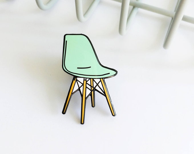 Eames Chair Enamel Pin | Mid Century Modern | Lapel Pin | Cute Hat Pin ...