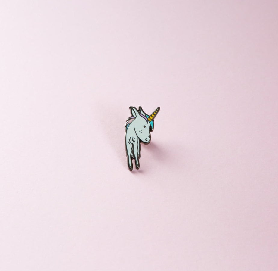 Cute Unicorn Enamel Lapel Pin Cute Enamel Pin Unicorn - Etsy
