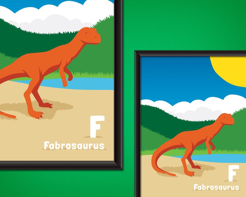 Fabrosaurus - DIGITAL DOWNLOAD - Dinosaur Kids Room Decor - Dino Wall ...
