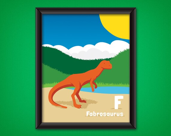 Fabrosaurus DIGITAL DOWNLOAD Dinosaur Kids Room Decor | Etsy