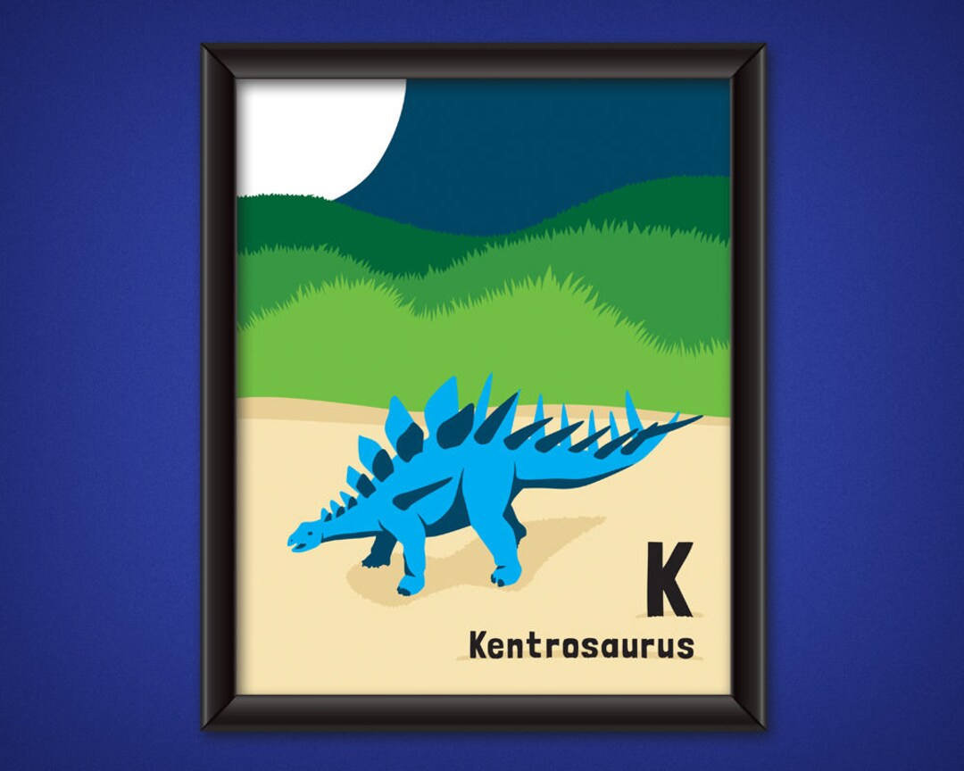 Kentrosaurus - DIGITAL DOWNLOAD - Dinosaur Kids Room Decor - Dino Wall ...
